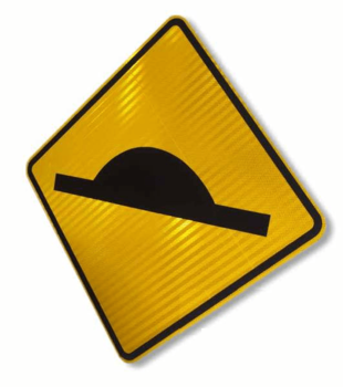 Speed Bump Ahead Sign